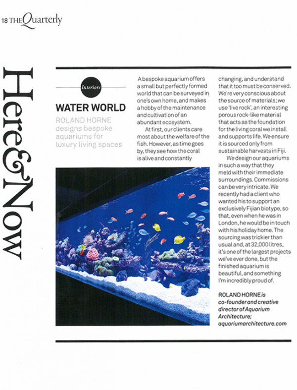 The Quarterly Magazine - Luxury Aquarium Designs