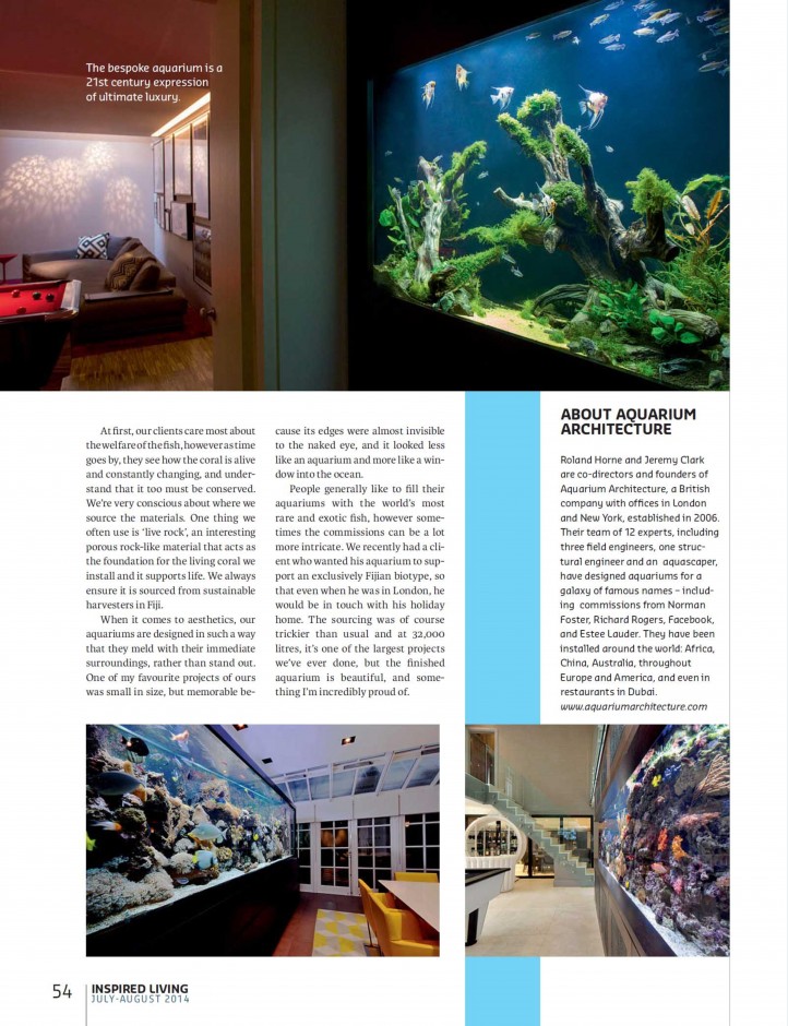 Now Trending: Designer Fish Tanks | Aquarium Architecture